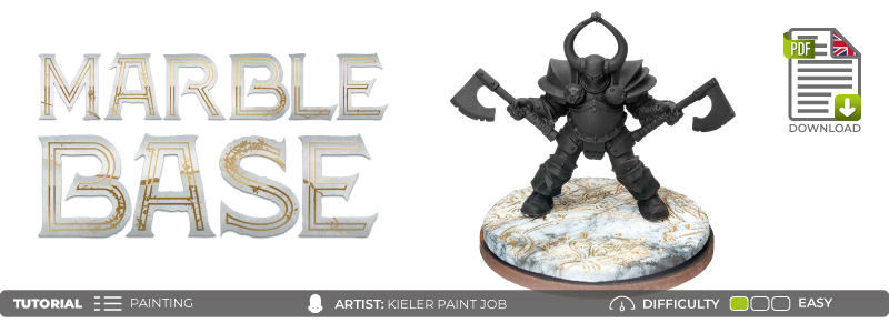 Paint a marble effect base for Warhammer - Easy Tutorial